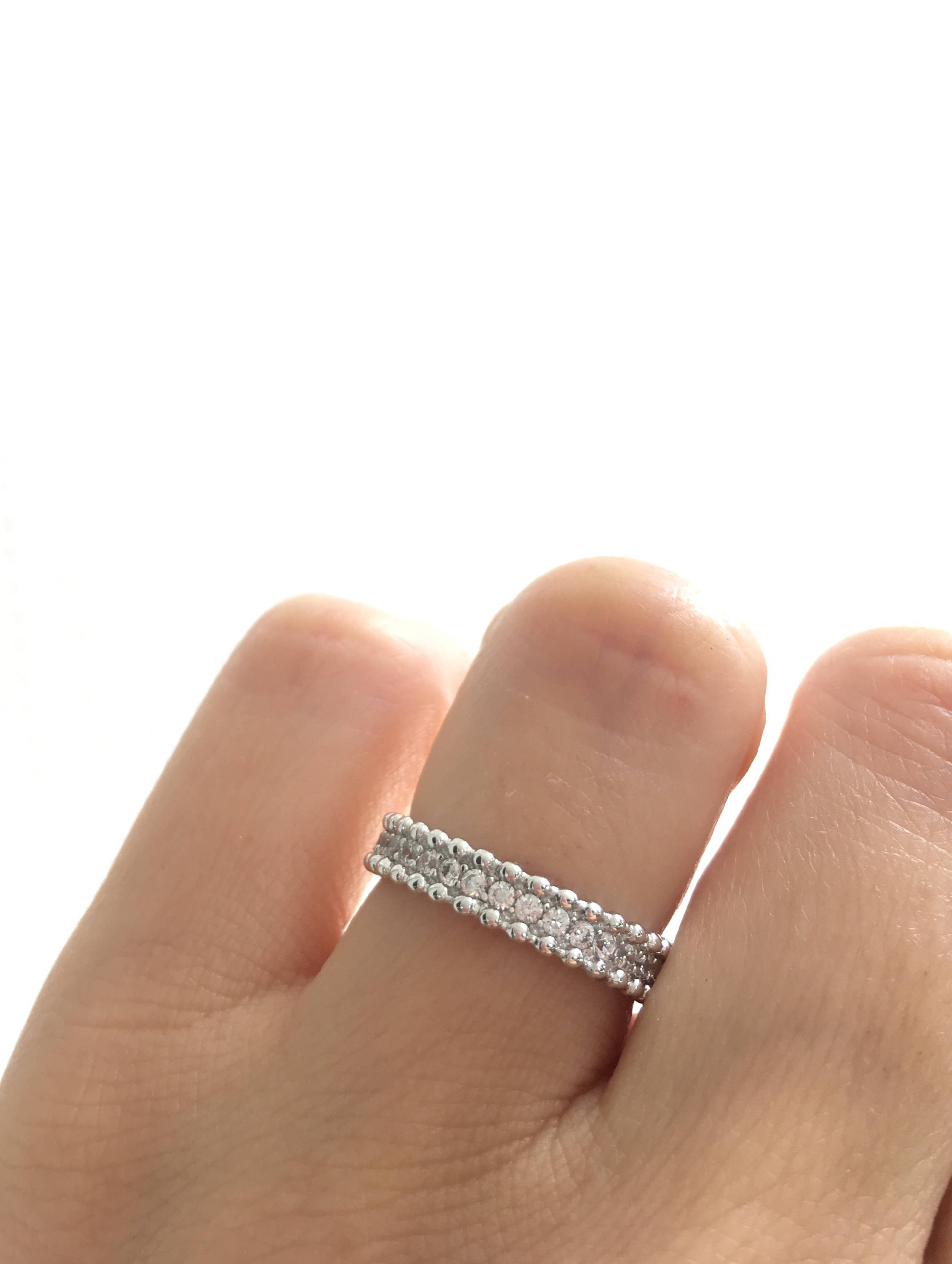 Round Cz Eternity Band Ring. Silver Eternity Ring. High - Etsy