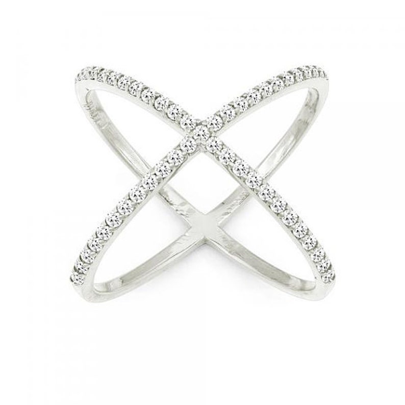Sterling Silver Criss Cross Rings Criss Cross Ring Silver - Etsy