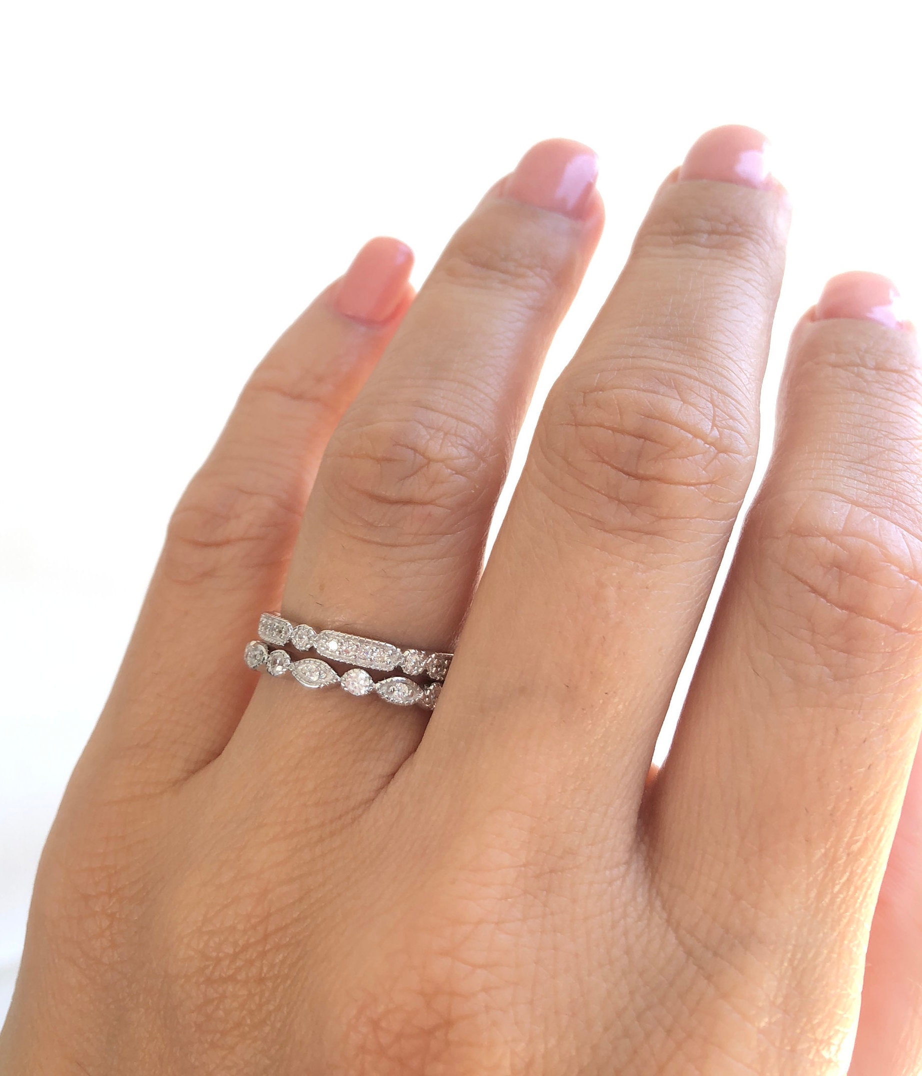 Sterling Silver Wedding Bands. Unique Silver Wedding Ring | Etsy