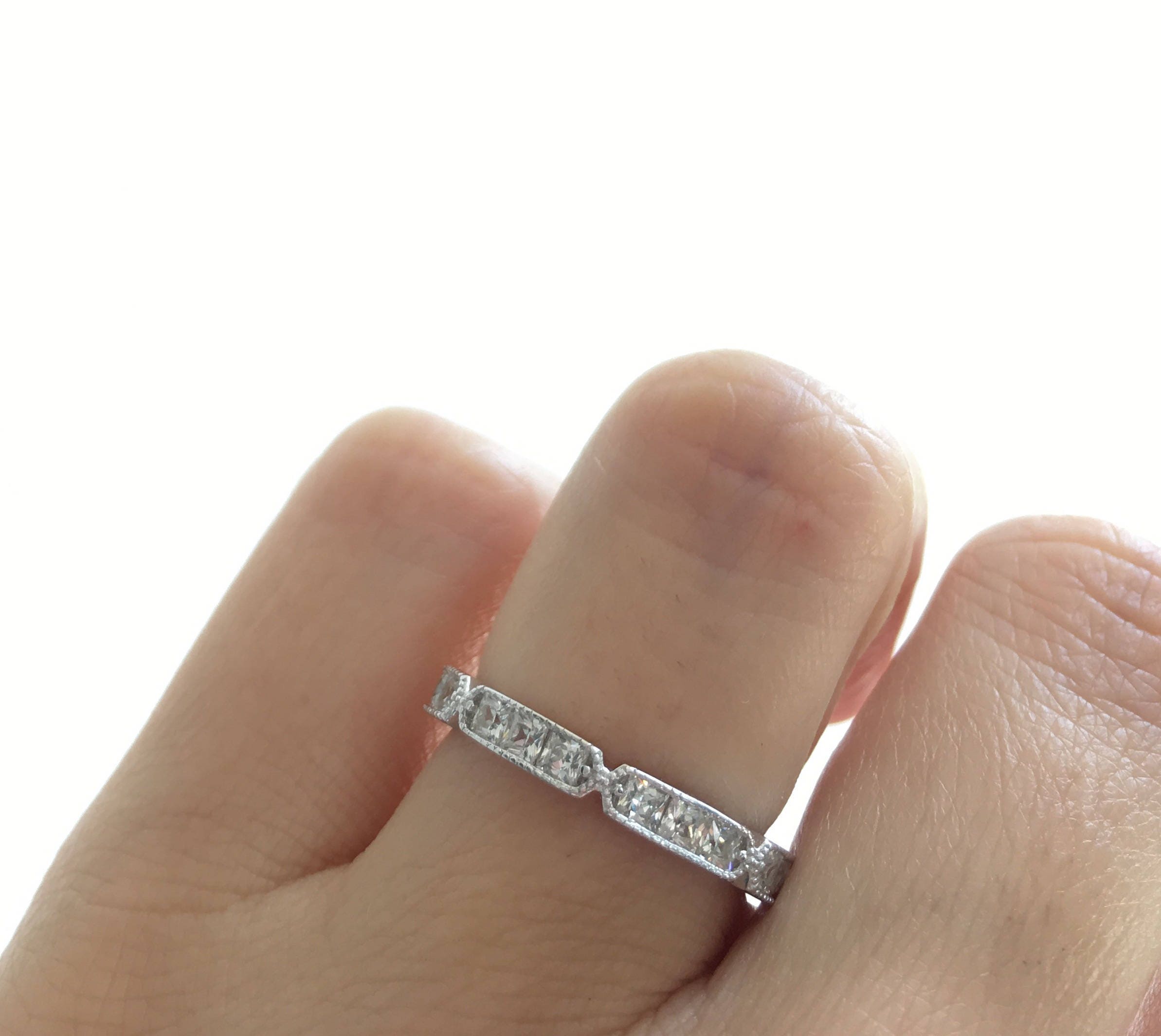 Beautiful Sterling Silver Vintage Wedding Band. Wedding Ring. - Etsy
