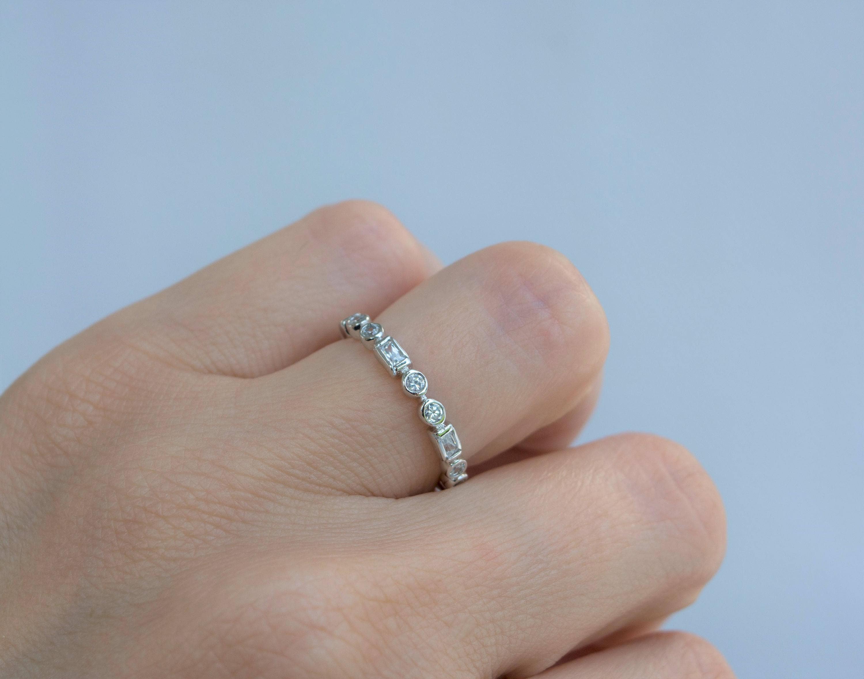 Sterling Silver Rhodium Plated High Quality Art Deco Ring Packed in A ...