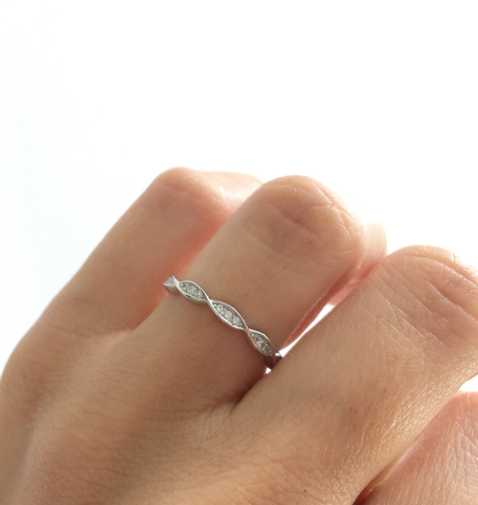 Sterling Silver Rhodium Plated Wedding Set, Packed in A Luxury Gift Box ...