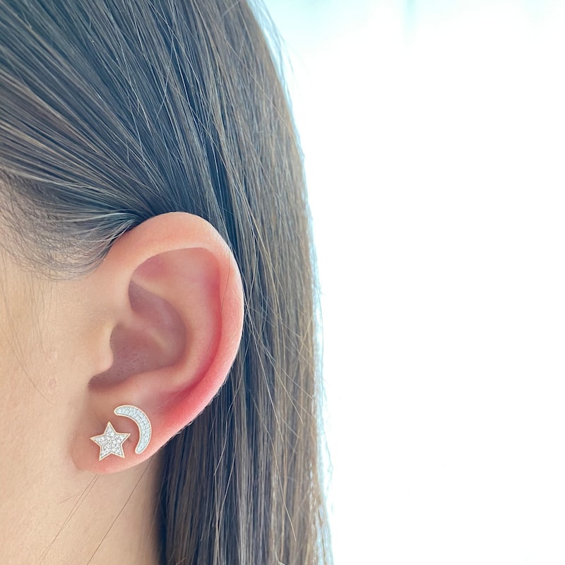 Moon Earrings - Etsy