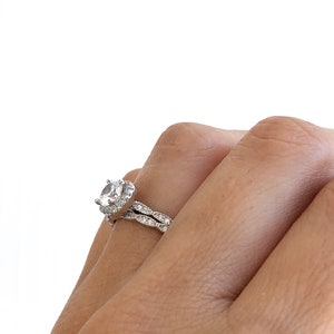 Delicate Wedding Ring Set. High Quality Sterling Silver Wedding Rings ...