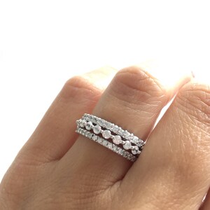 Sterling Silver Stacking Ring Set. Eternity Ring Set. Sterling Silver ...
