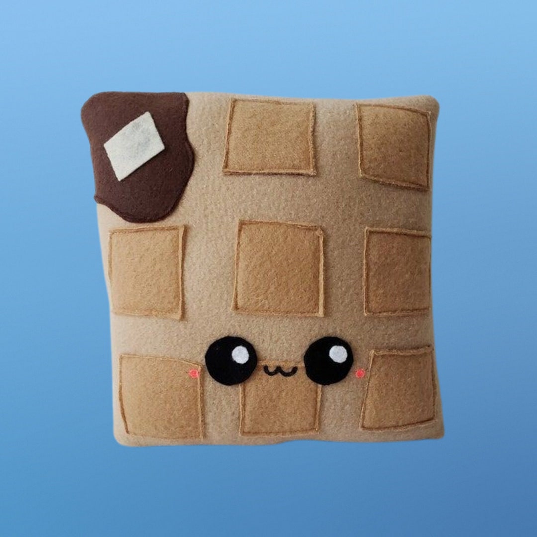 Kawaii Waffle Plush, Cute Breakfast Food Pillow, Play Food Toy ...