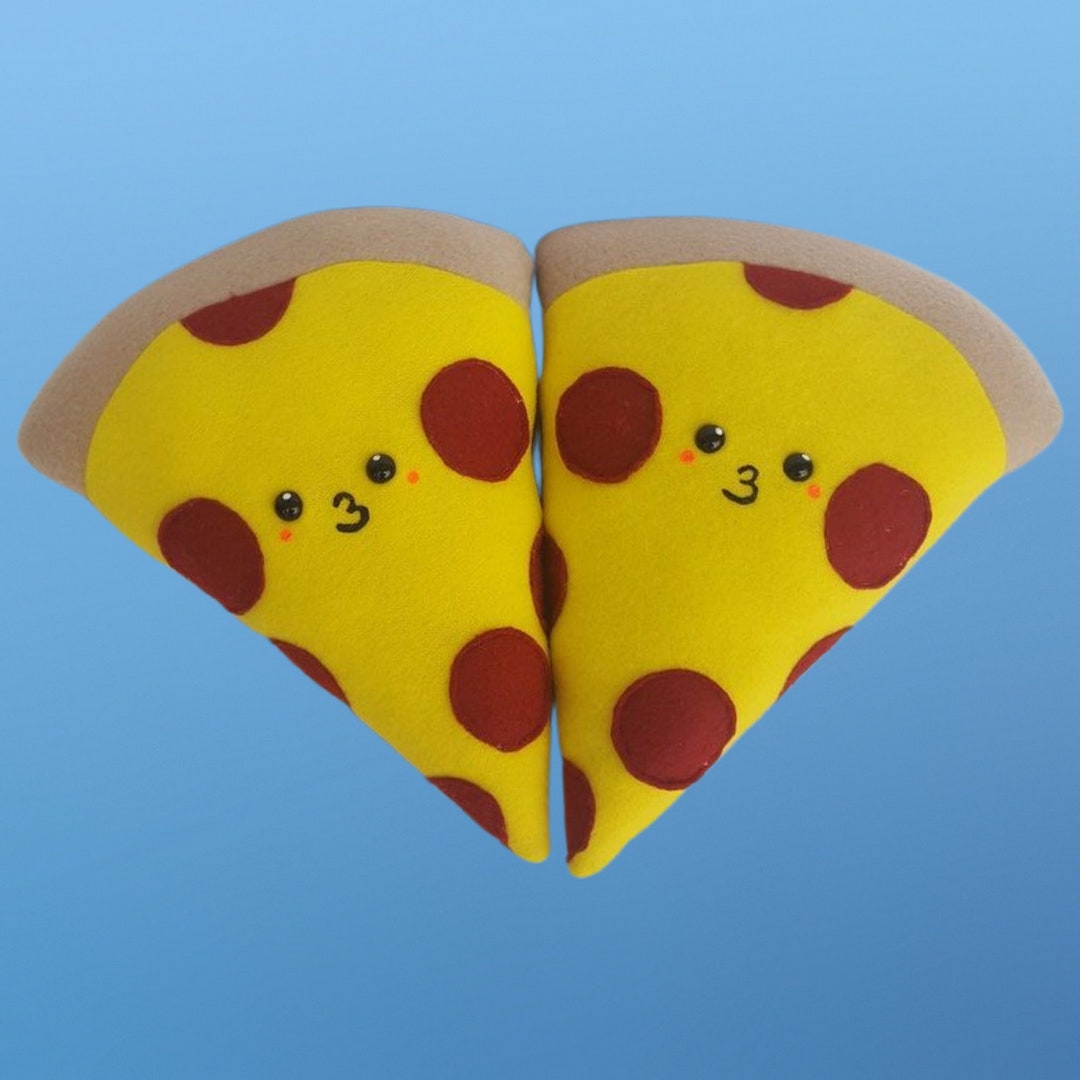Kawaii Pizza Plush, Cute Food Pillow, Play Food Toy, Pepperoni ...