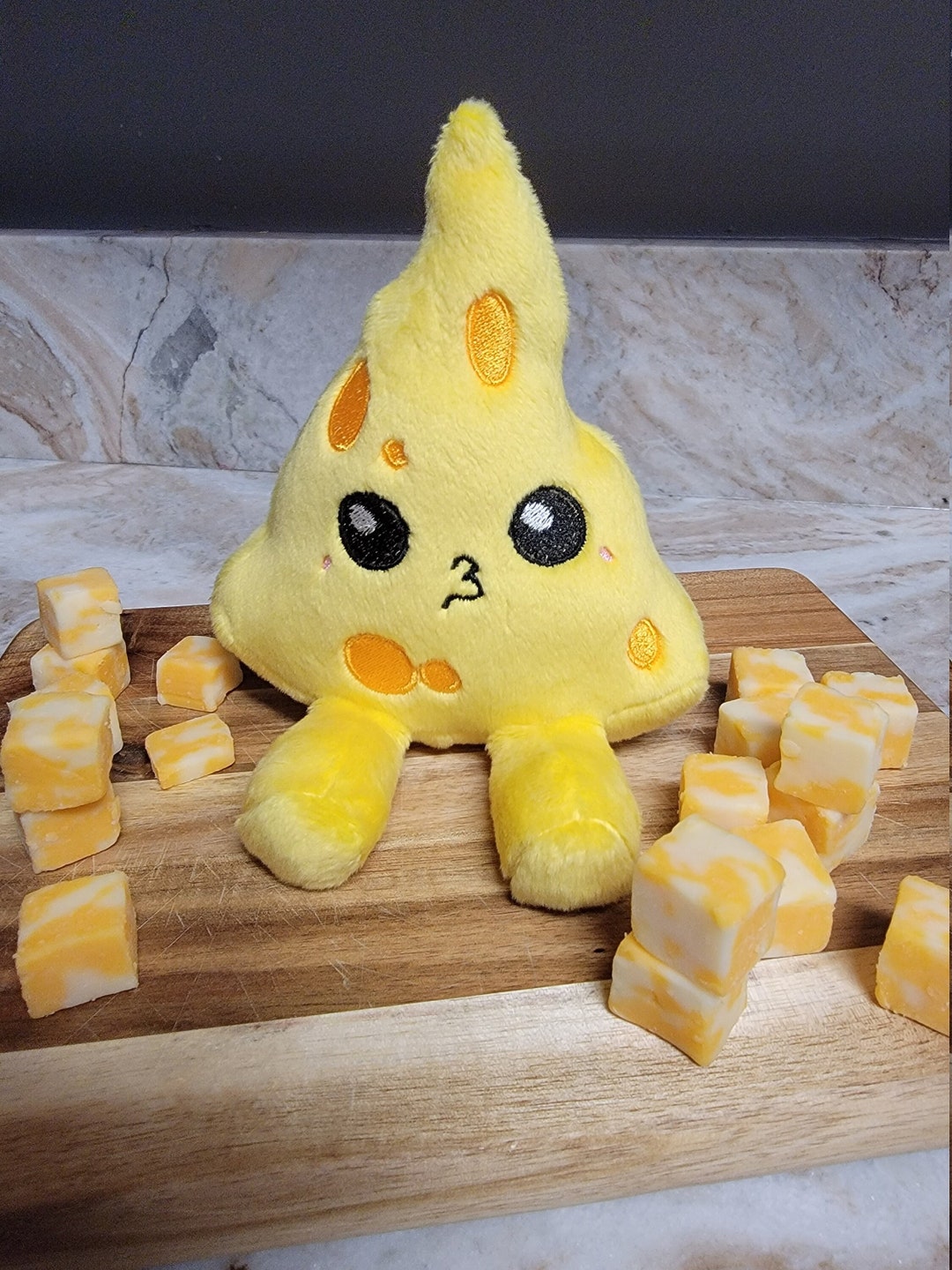 Kawaii Little Cheese Slice Plush, Cute Dairy Food Pillow, Play Food ...