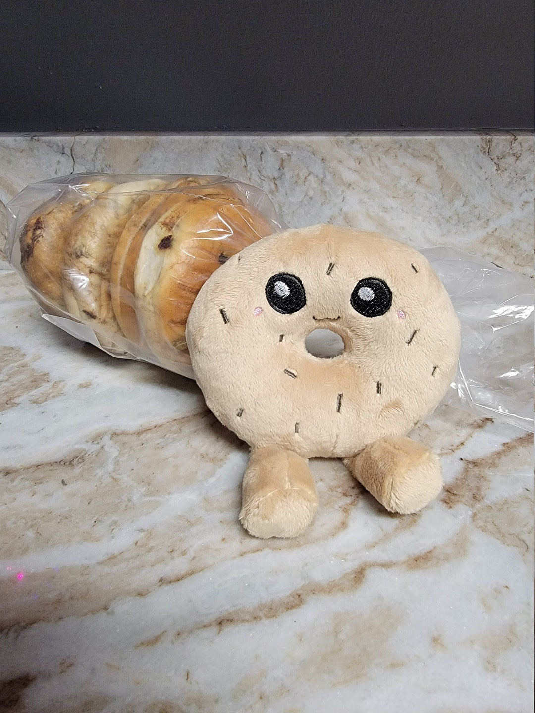 Kawaii Little Bagel Plush, Cute Food Pillow, Play Food, Sensory Toy ...