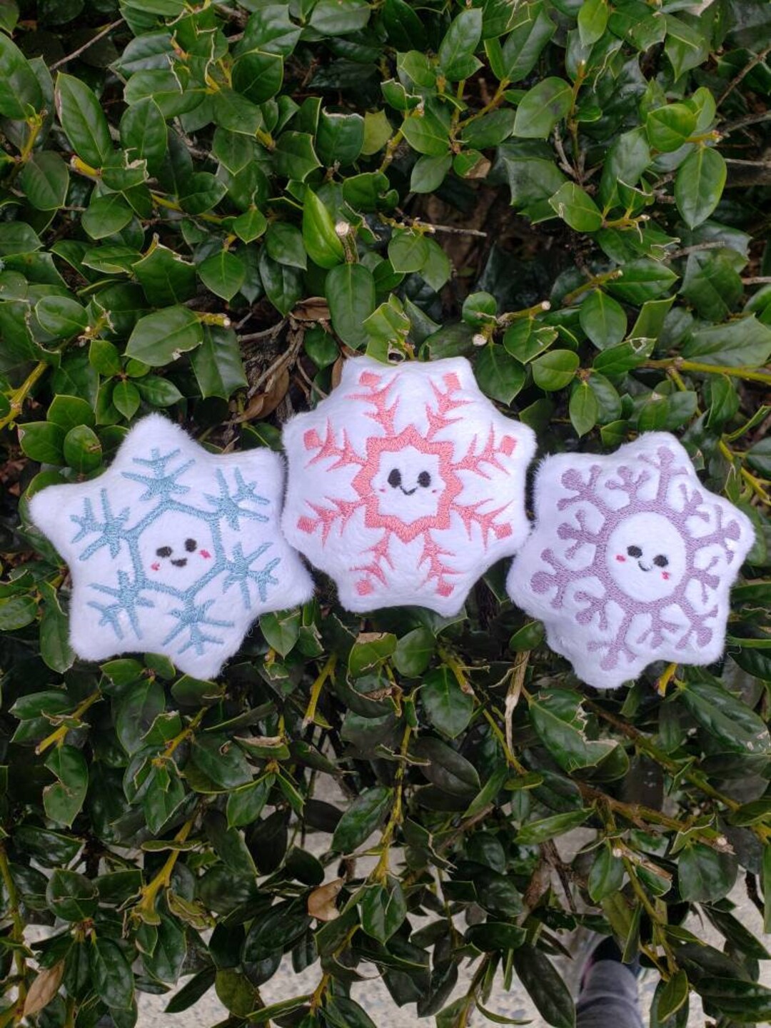 Kawaii Snowflake Plush, Cute Winter Pillow, Small 4"× 4", Soft Toy ...