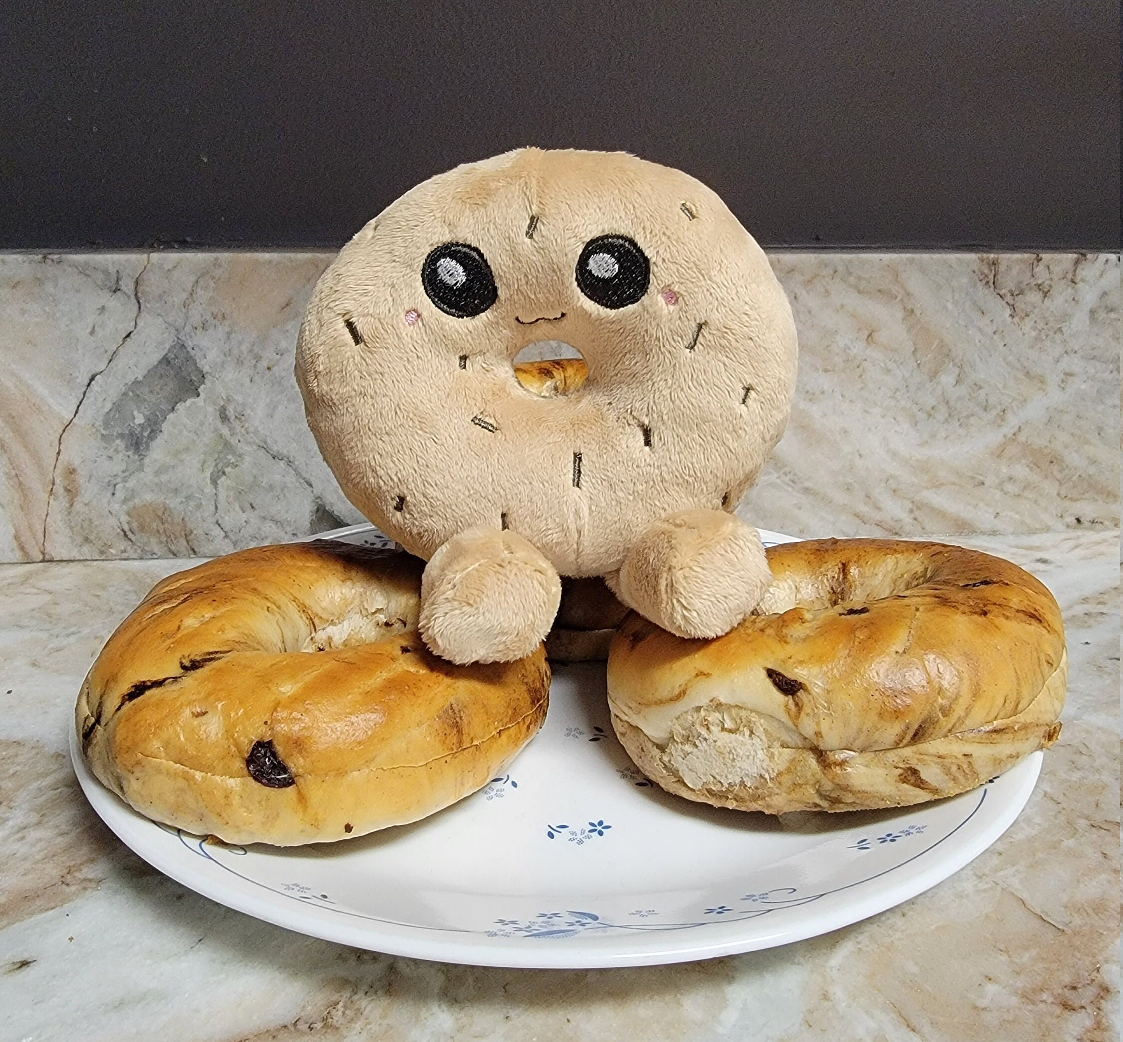 Kawaii Little Bagel Plush, Cute Food Pillow, Play Food, Sensory Toy ...