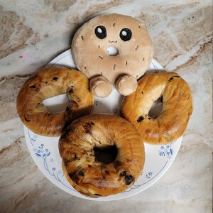 Kawaii Little Bagel Plush, Cute Food Pillow, Play Food, Sensory Toy ...