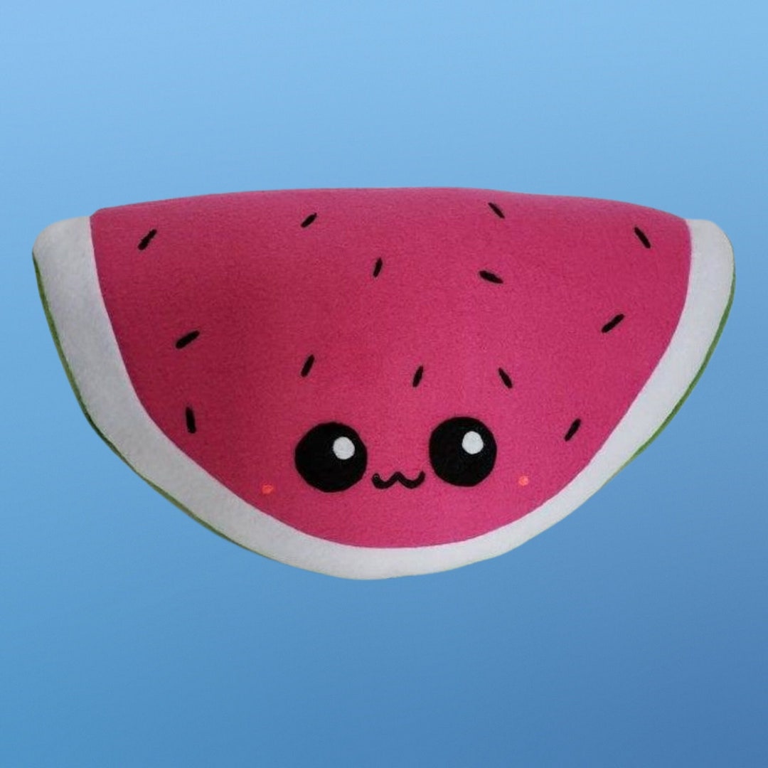 Kawaii Watermelon Plush, Cute Fruit Food Pillow, Play Food Toy ...
