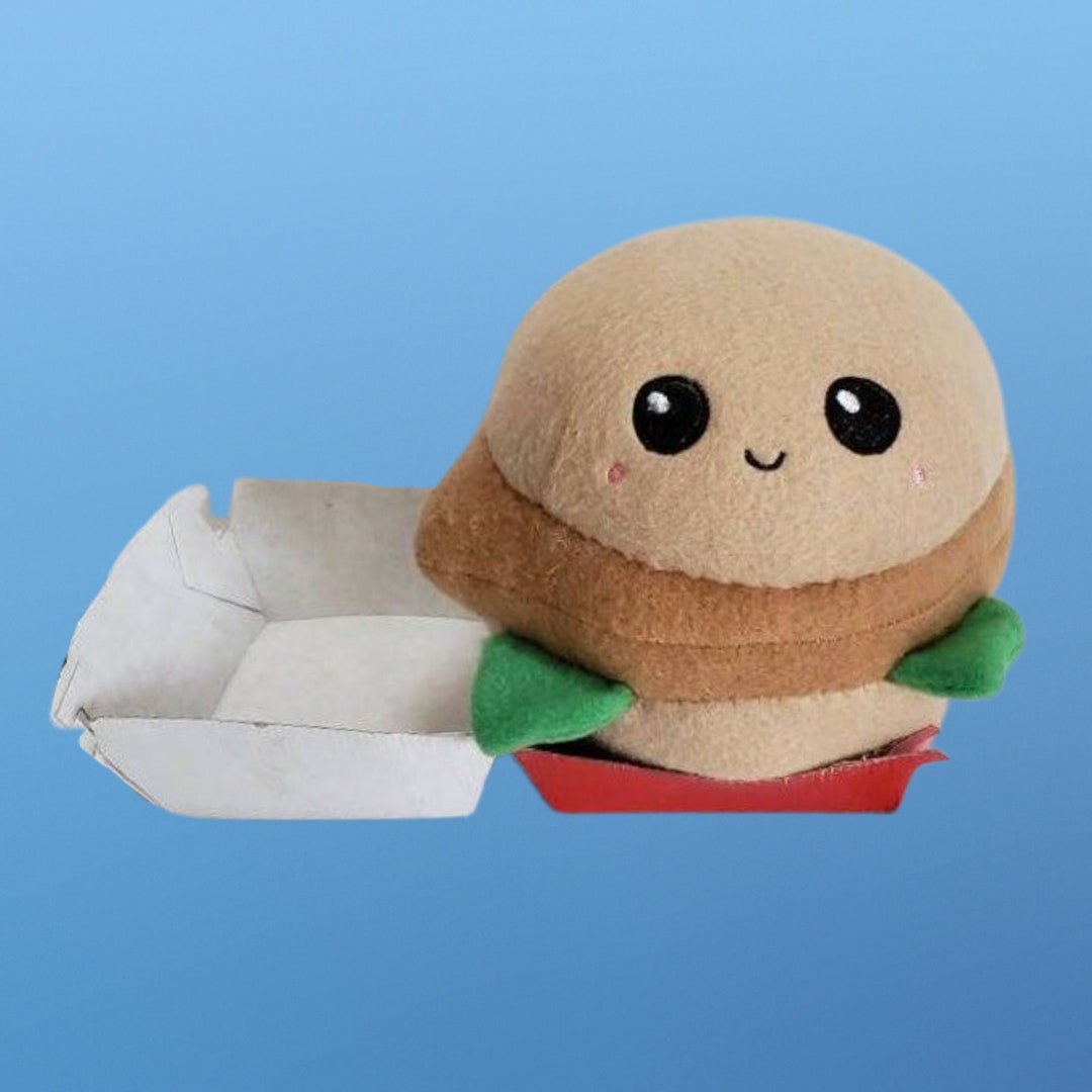 Kawaii Chicken Sandwich Plush, Cute Food Pillow, Play Food Toy ...
