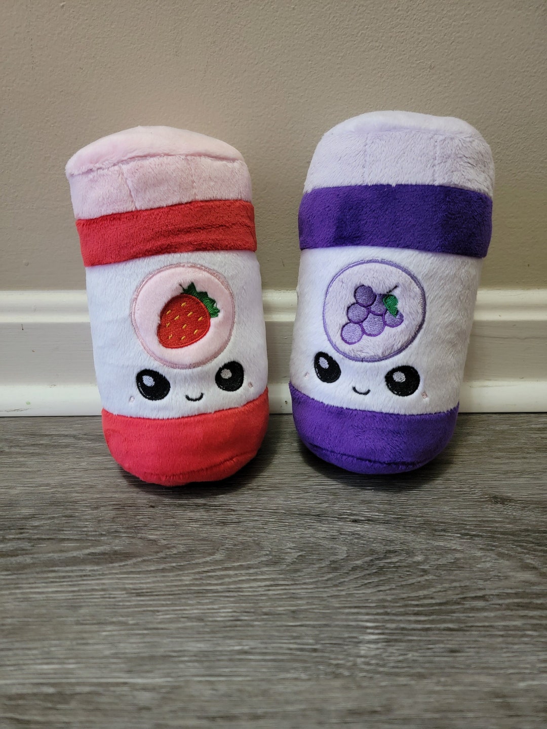 Kawaii Jelly/jam Jar Plush, Cute Food Pillow, Strawberry Jelly Jar ...