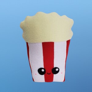 Kawaii Popcorn Plush, Cute Food Pillow, Carnival, Movie Theater, Play ...