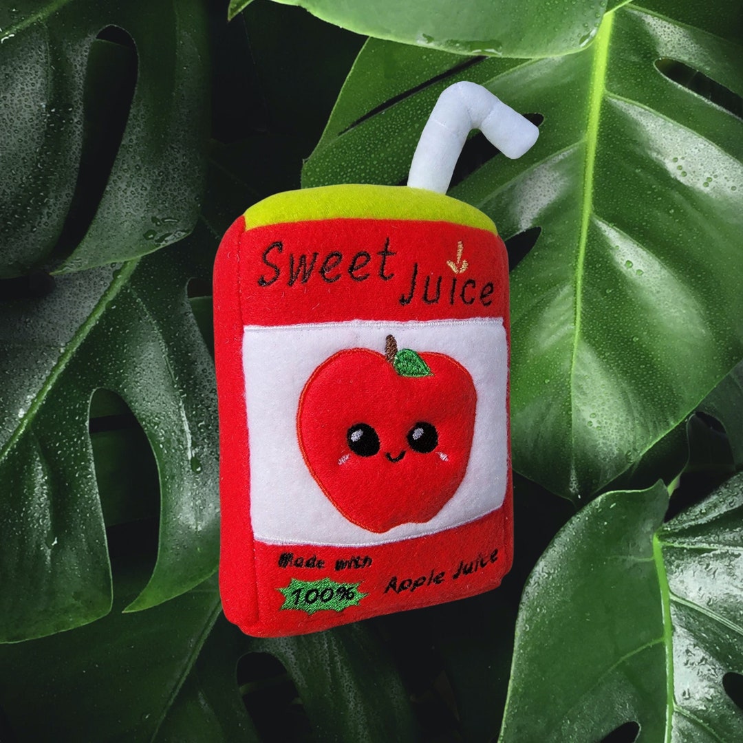 Kawaii Apple Sweet Juicebox Plush, Cute Food Pillow, Play Food Toy ...
