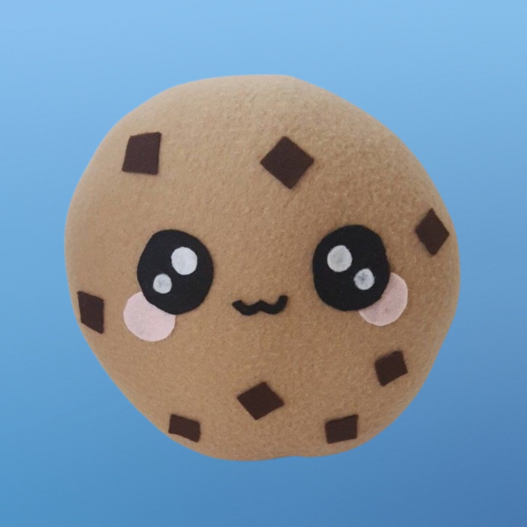 Kawaii Chocolate Chip Cookie Plush, Cute Food Pillow, Play Food Toy ...