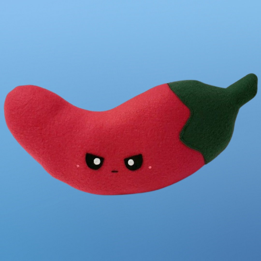 Kawaii Chili Pepper Plush, Cute Food Pillow, Hot, Spicy, Play Food Toy ...