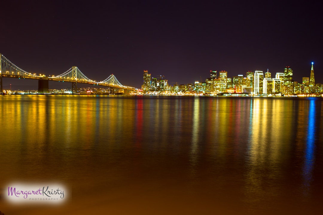 San Francisco Skyline at Night - Bay Area California Lights Photography ...