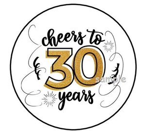 30 Anniversary Stickers - Etsy