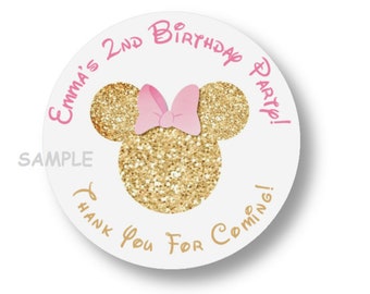 Minnie mouse labels | Etsy