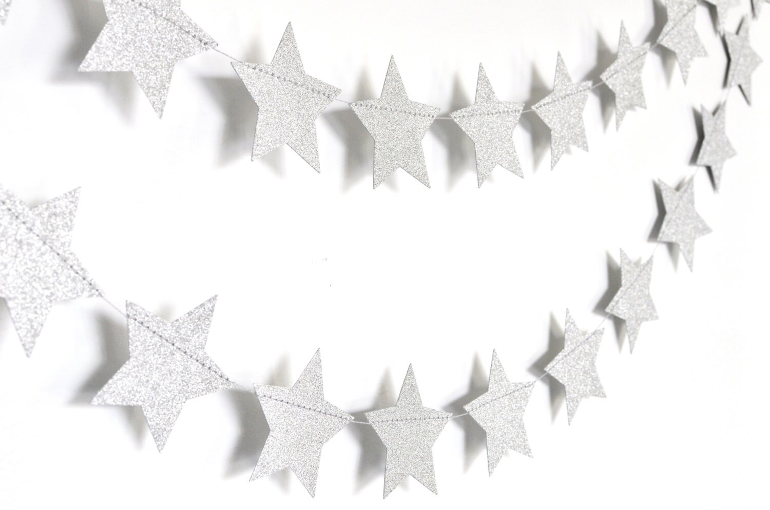 Silver Twinkle Twinkle Little Star Paper Garland Birthday - Etsy