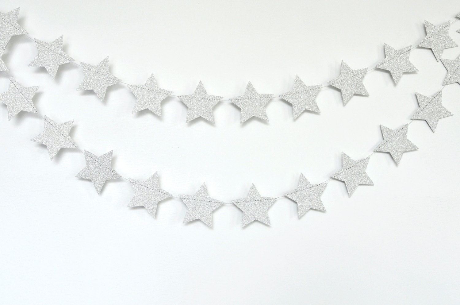 Silver Twinkle Twinkle Little Star Paper Garland Birthday - Etsy