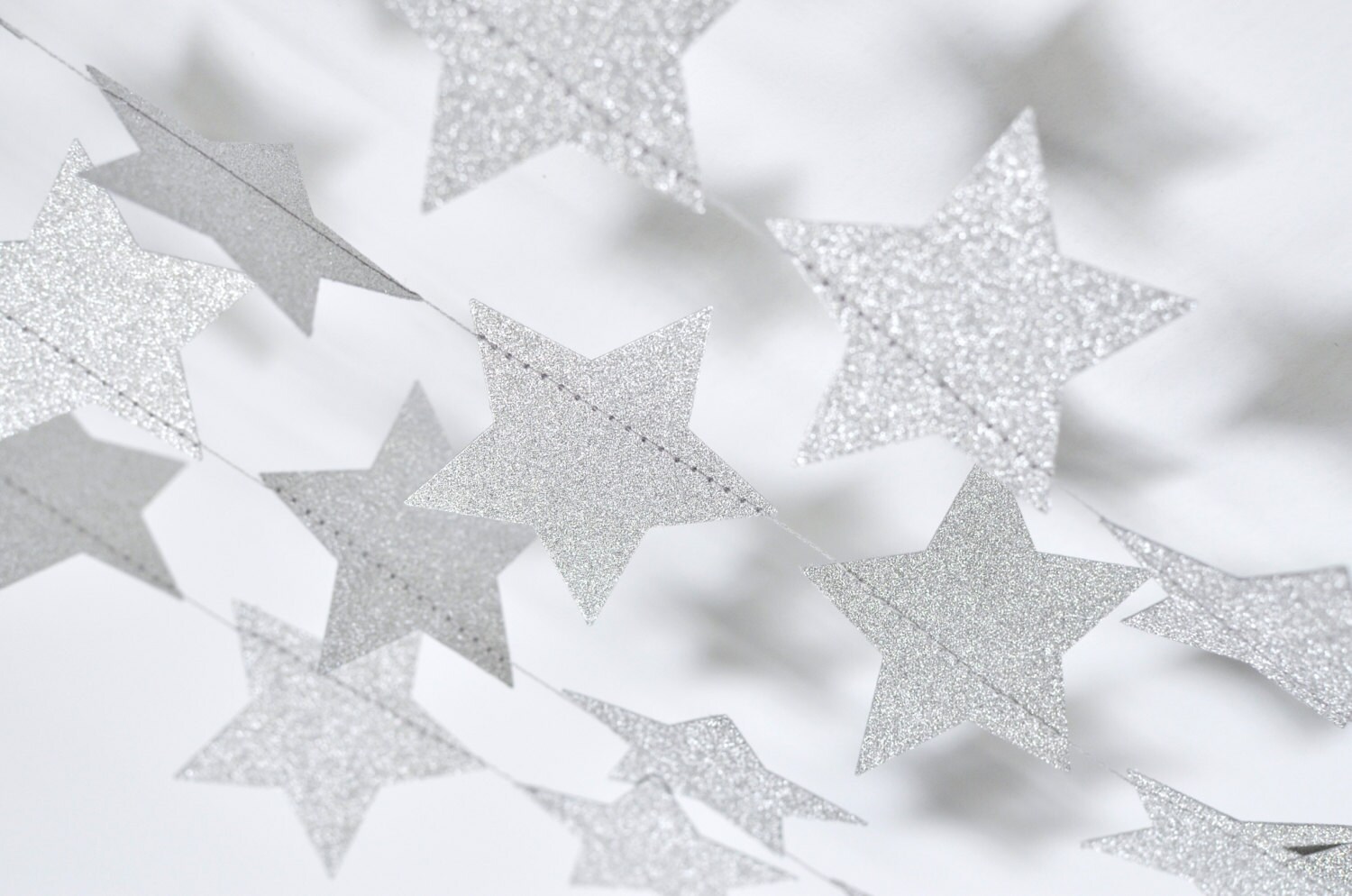 Silver Twinkle Twinkle Little Star Paper Garland Birthday - Etsy