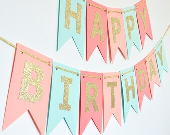 Coral Mint and Gold - Etsy
