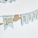 Western, Cowboy 1ST RODEO With Name Banner, Blue Brown Birthday Banner ...
