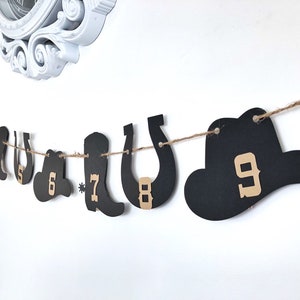 Western, Black Cowboy Milestone Monthly Photo Banner, First Year ...