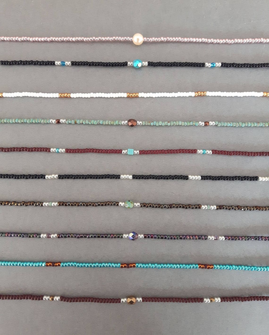 Beaded Choker, Stretch Choker, Miyuki Choker, Pearl Choker, Boho Choker ...
