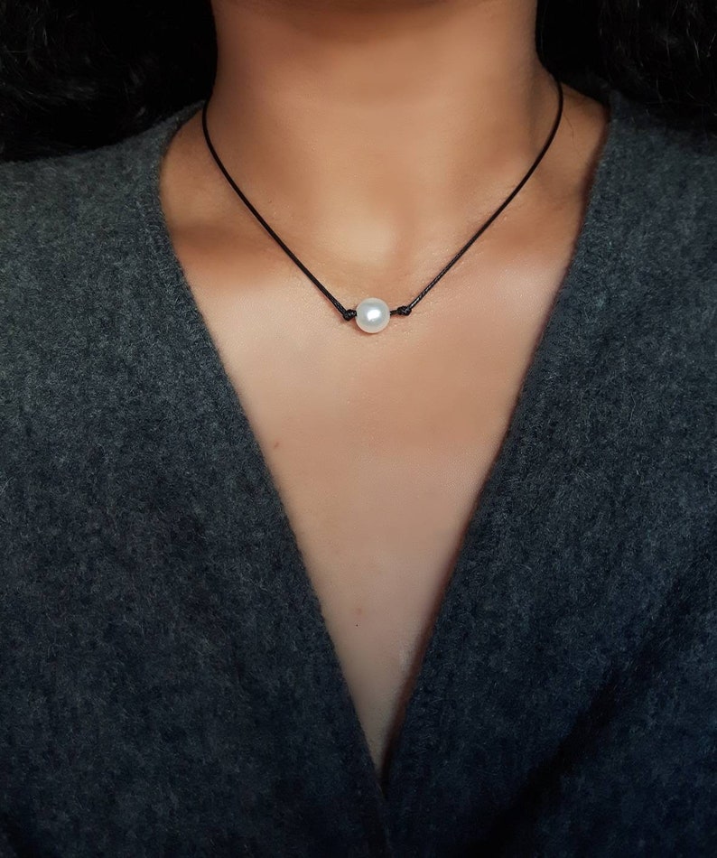 Pearl Choker, Single Pearl Choker, Faux Pearl Choker, Pearl Cord Choker ...