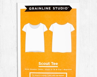 Scout Tee Pattern, Grainline Studio GS11002 - Etsy