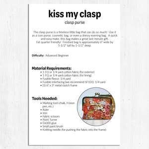 Kiss My Clasp Studio M Squared Paper Sewing Pattern - Etsy