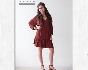 ROSCOE BLOUSE & DRESS by True Bias Paper Pattern - Etsy