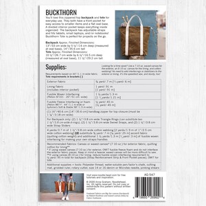 Noodlehead Buckthorn Backpack Tote Paper Sewing Pattern - Etsy