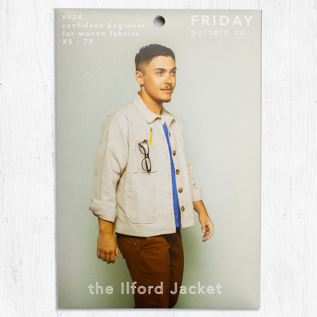 The Ilford Jacket Sewing Paper Pattern Friday Pattern Company Button up ...