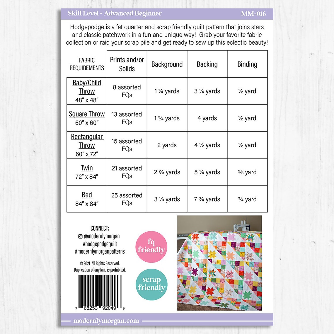 Modernly Morgan Hodgepodge Quilt Pattern - Etsy