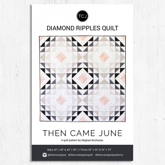Thencamejune Diamond Ripples Quilt Pattern Paper Pattern - Etsy