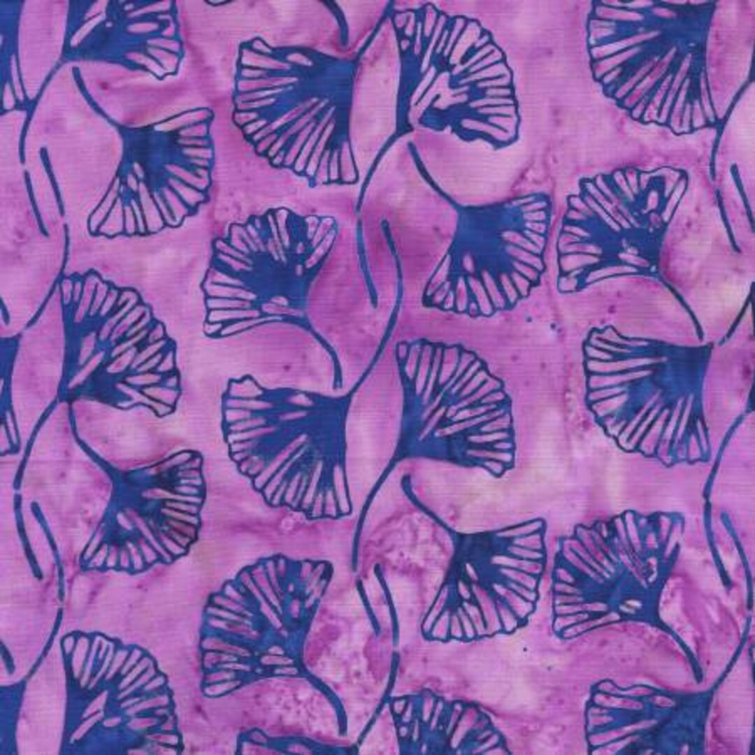 Island Garden Batik Gingko Leaves Island Sunset Anthology Fabrics Half ...
