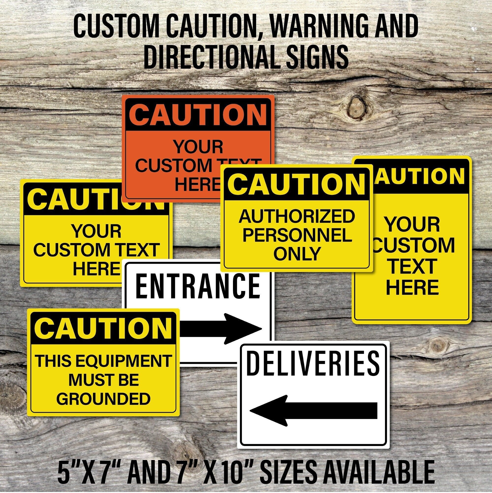 Custom Laser Engraved Caution Signs Warning Signs - Etsy