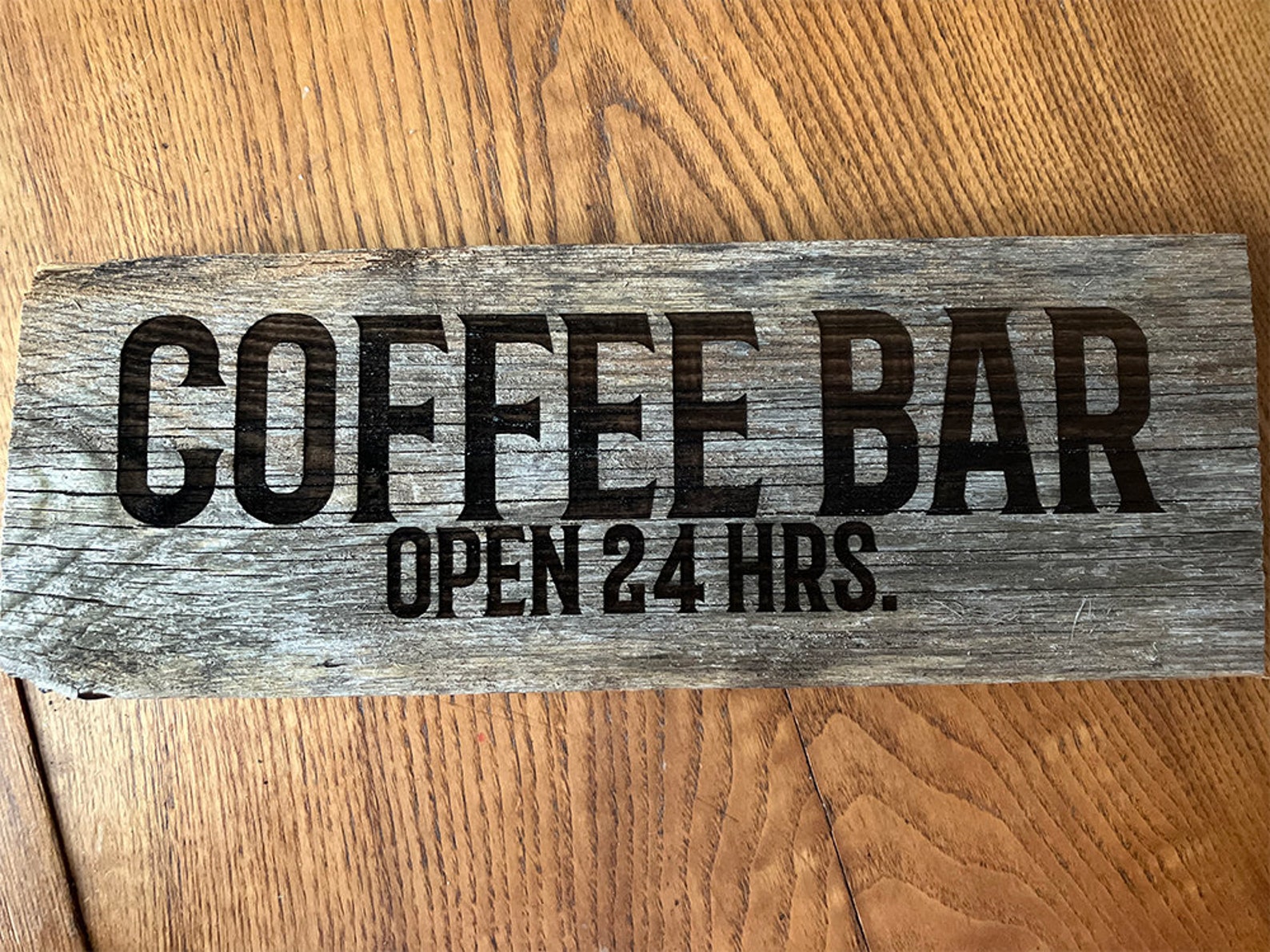Laser Engraved Reclaimed Wood Signs Custom Text Available - Etsy