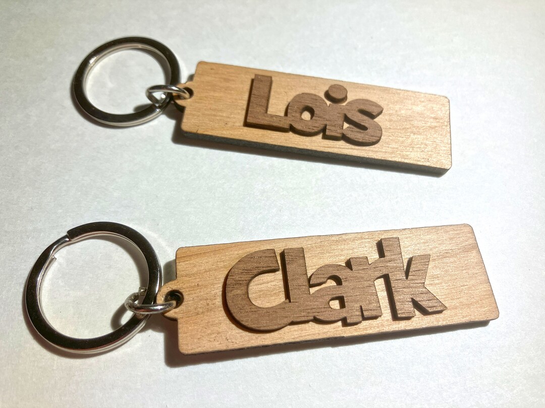 Custom Laser Cut Inlayed Keyfob Alder and Walnut Custom Gift Ideas EDC ...