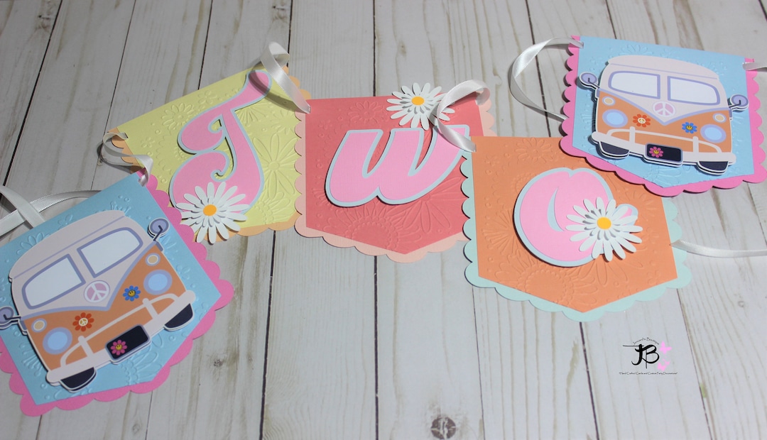 Two Groovy Banner, Groovy Banner, One Groovy Banner, Hippie Banner ...