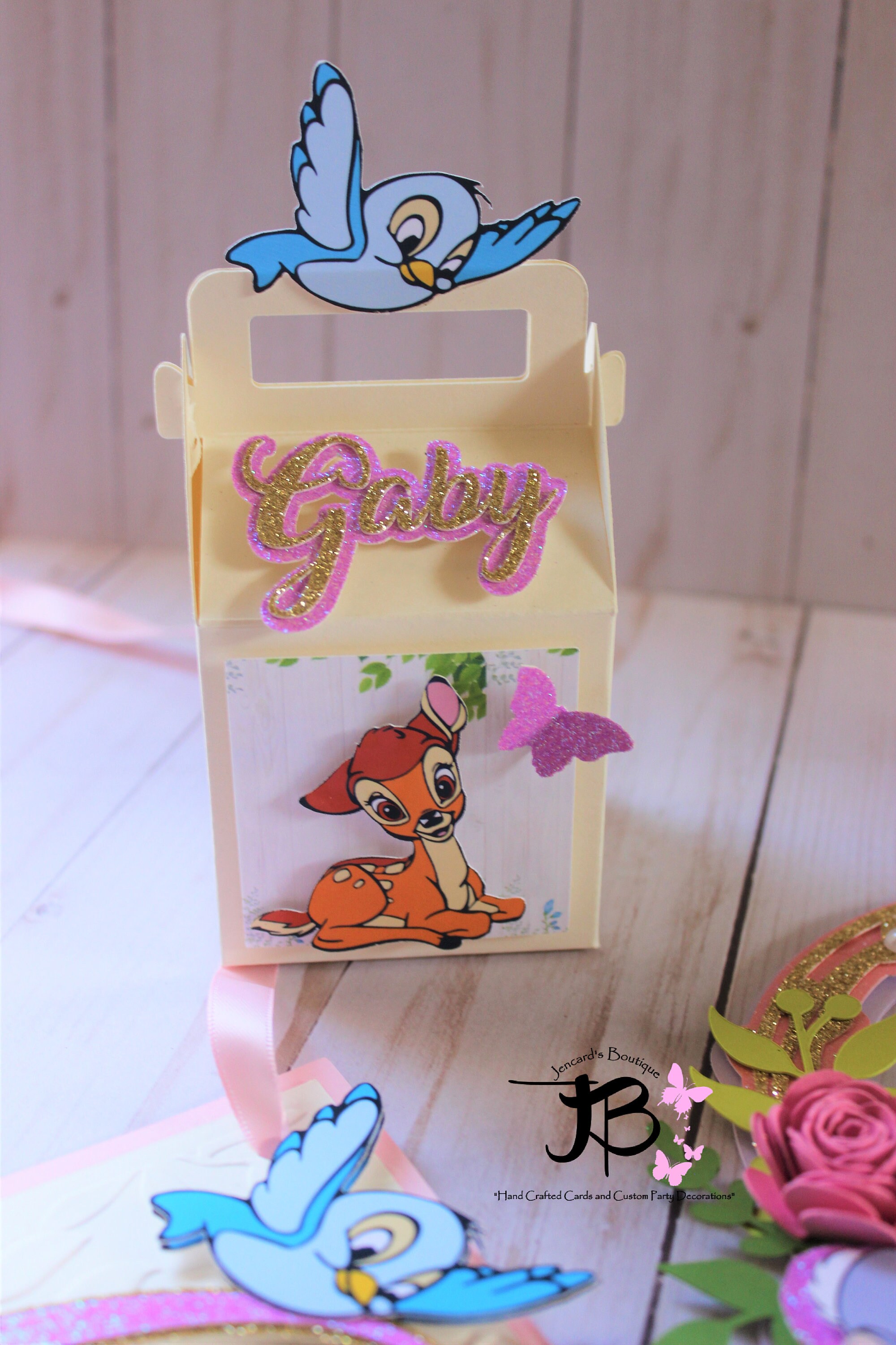 Bambi Favor Box, Bambi Custom Favor Boxes, Woodland Favor Box, Bambi ...