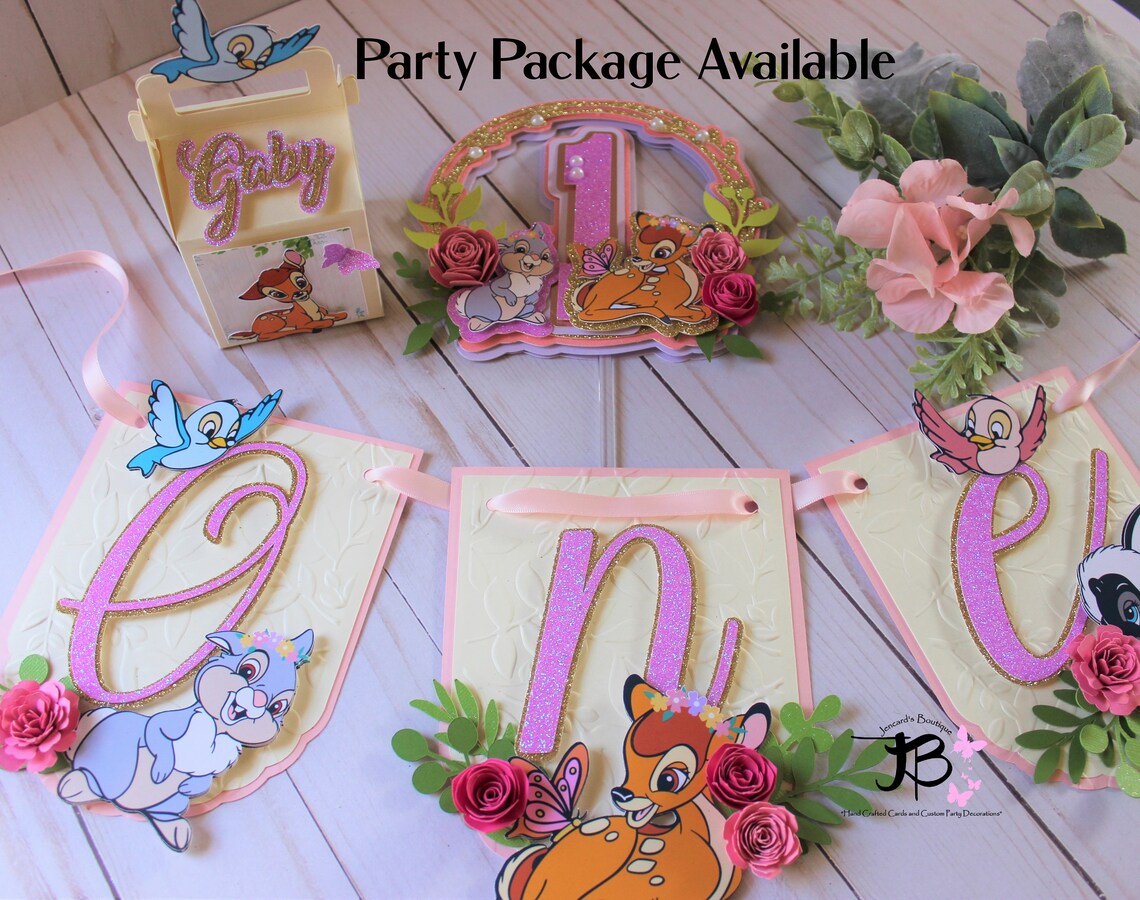 Bambi Cake Topper Bambi Floral Cake Topper Bambi First | Etsy