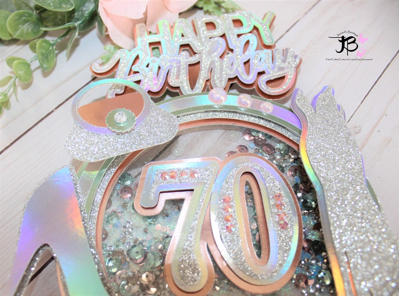 70th Birthday Cake Topper Custom Birthday Cake Topper | Etsy