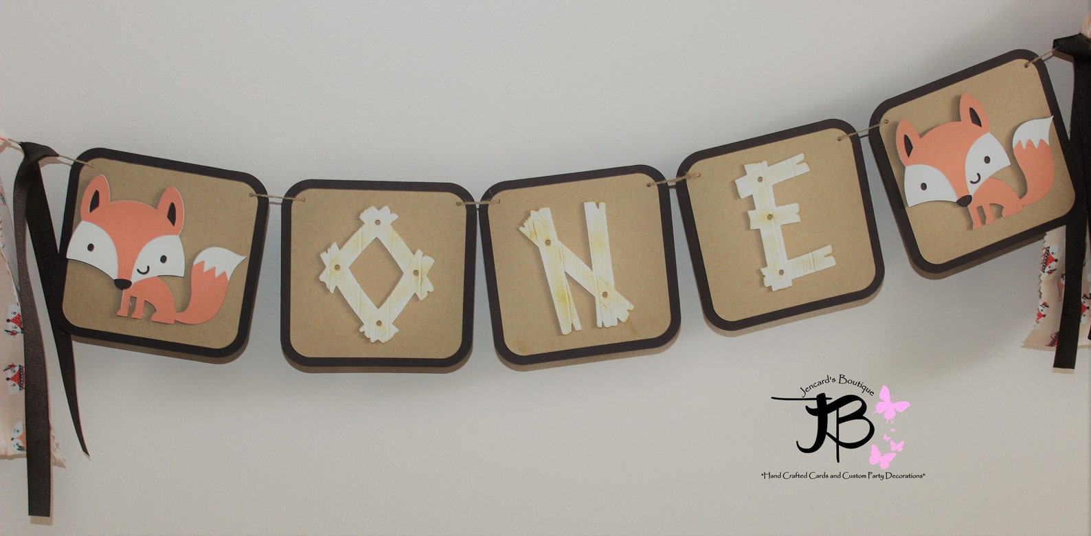 Woodland One Boy Banner, Fox One Banner, Woodland Fox Birthday Banner ...